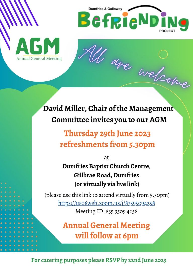 Annual General Meeting - Invitation - D&G Befriending Project